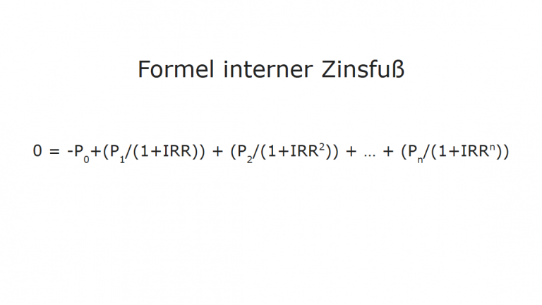 Interner Zinsfuß: Definition, Formel & Berechnung