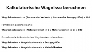Kalkulatorische Wagnisse: Definition, Berechnung & Beispiele